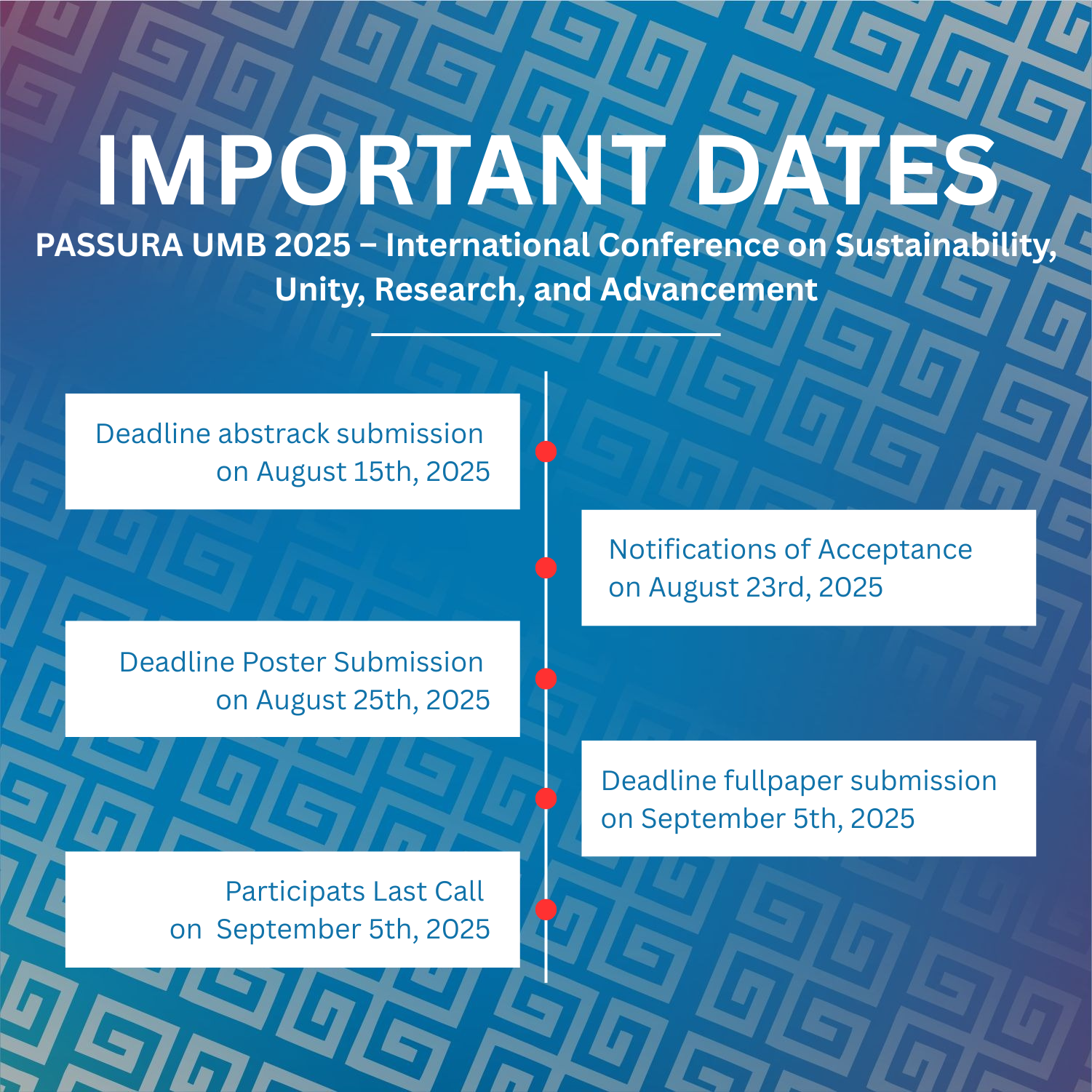Important Dates - passura.umegabuana.ac.id